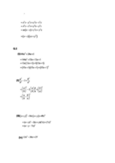 Solution Unit 5 Factorizationclass 9 Mathematics Notes And Review