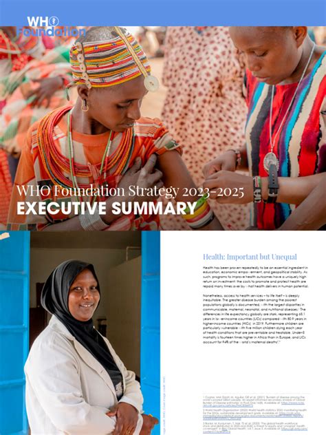 Who Foundation Executive Summary Pdf