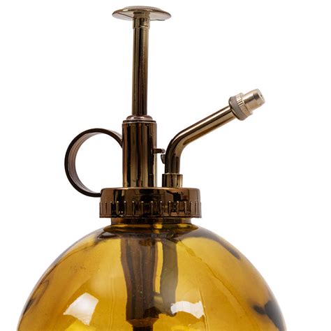Olive Amber Glass Ball Shaped Houseplant Atomiser Hortology Hortology