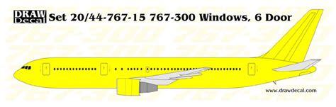 Draw Decals 44 767 15 Boeing 767 300 Windows 8 Door Variant 2 Ov