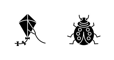 Kite And Ladybug Icon 32662982 Vector Art At Vecteezy