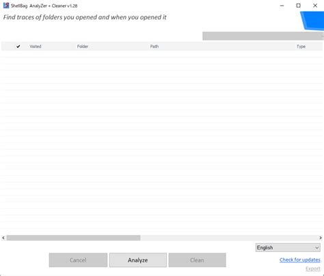 Shellbag Analyzer And Cleaner のダウンロード・使い方 フリーソフト100
