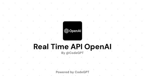 Real Time API OpenAI - CodeGPT