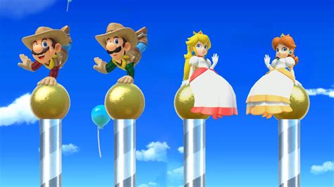 【슈퍼 마리오 파티 】미니게임 마리오 대 루이지 대 피치 대 데이지 마스터 Cpu Youtube