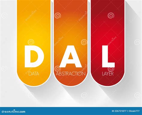 Dal Data Abstraction Layer Acronym Technology Concept Background Stock Illustration