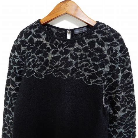 Wnc ブティックジョコンダ Boutique Joconde ニット チュニック M 黒 シルバー 長袖 レディース 929733
