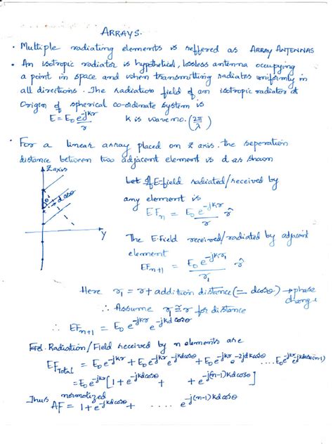01 Arrays Pdf Radio Technology Motion Physics