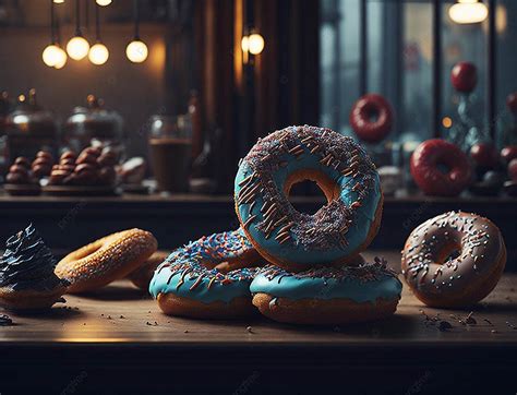 다채로운 토핑을 곁들인 맛있는 도넛 도넛 초콜릿 디저트 배경 일러스트 및 사진 무료 다운로드 Pngtree