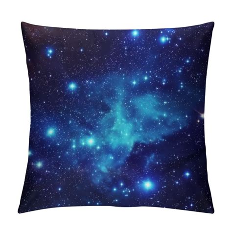 Gosmith Galaxy Stars Pillow Covers Starry Night Glitter Stars Outer