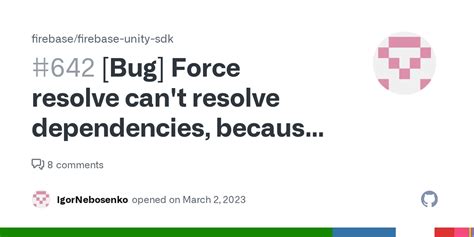 Bug Force Resolve Cant Resolve Dependencies Because Cant Find 1050 Directory · Issue 642