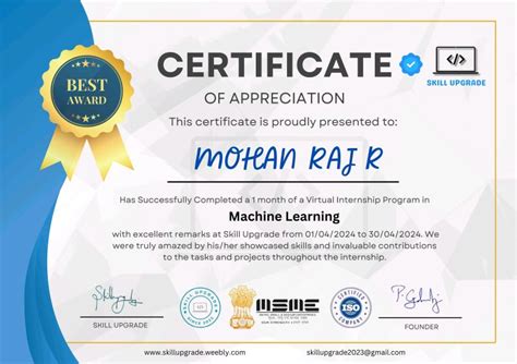 mohan raj r on linkedin skillupgrade internship intern