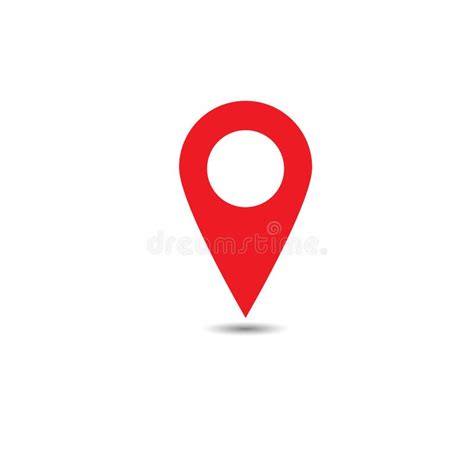 Vector Of Red Map Pointer Icon GPS Location Symbol Stock Illustration