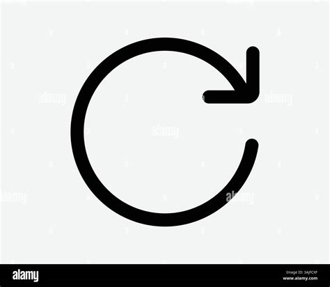 refresh arrow line icon circle circular arrowhead repeat restart
