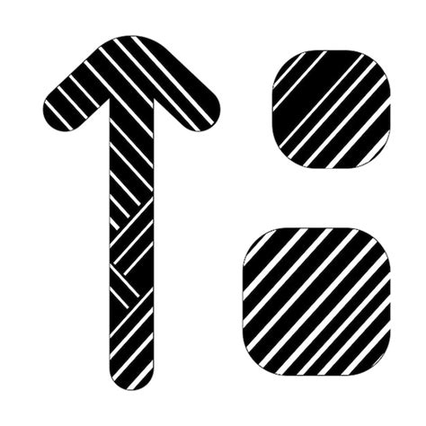 Premium Photo Arrow Up Small Big Icon Black White Diagonal Lines