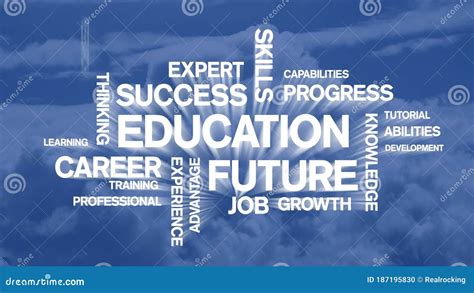 K Education Animated Tag Word Cloud Text Design Animation Stock Footage Video Of Scholarship