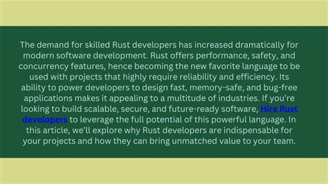 Ppt Rust Developers Why Theyre Essential For Your Projects Powerpoint Presentation Id13924452