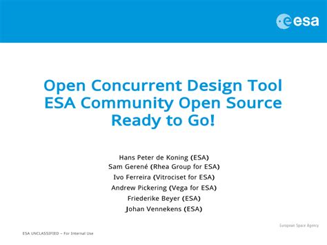 Pdf Open Concurrent Design Tool Esa Community Open Source Ready To Go