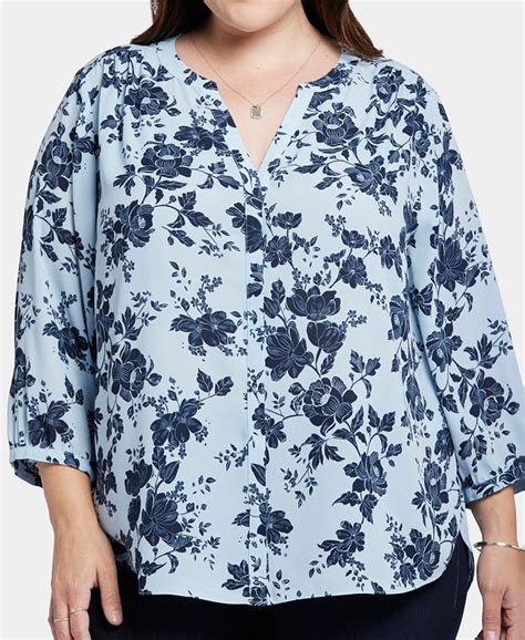 Nydj Plus Size Pintuck Blouse Macys