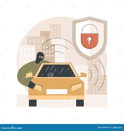 Car Alarm System Abstract Concept Vector Illustration Stock Vector
