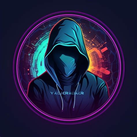 Premium Photo Logo With A Hooded Hacker