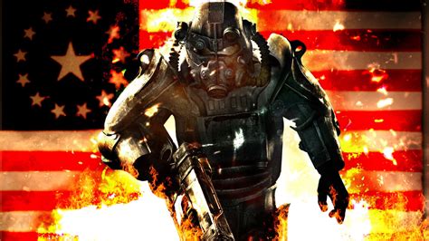 Download A Fierce Brotherhood Of Steel Paladin In Action In The Fallout