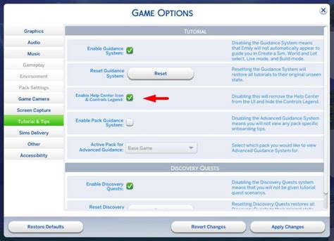 The Sims 4 Controls On Screen On Off The Sim Architect