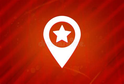 Map Pointer Star Icon Abstract Blue Background Illustration Design