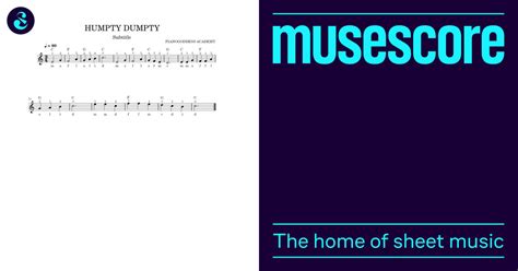 Humpty Dumpty Sheet Music For Piano Solo Easy