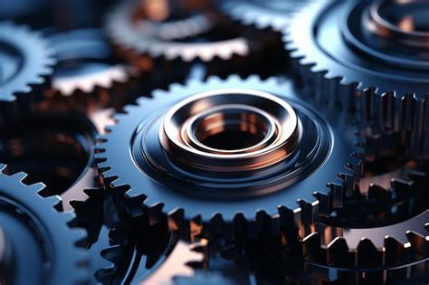 Premium Photo Abstract Design Of Interconnected Gears Generative Ai