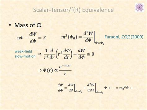 ppt scalar tensor correspondence with f t theory powerpoint