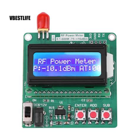 RF Power Meter RF Power Measurement Digital LCD Digital RF Power Meter Frequency Attenuation