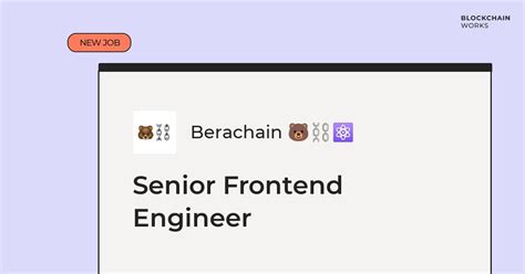 blockchain works on linkedin senior frontend engineer in toronto