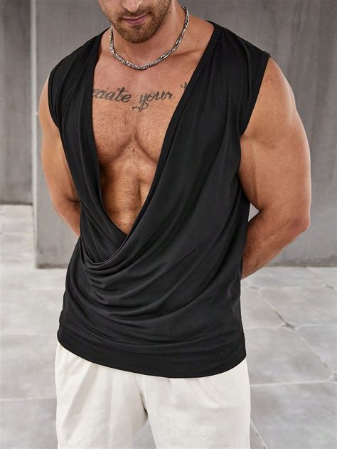 Mens Deep V Neck Sleeveless Tank Top In 2024 Spring Summer Fashion