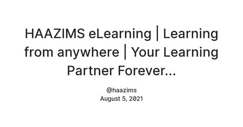 haazims elearning learning from anywhere your learning partner
