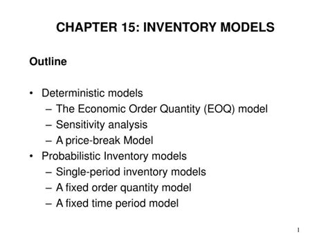 PPT CHAPTER 15 INVENTORY MODELS PowerPoint Presentation Free Download ID 6640733