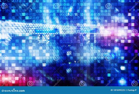 Digital Matrix Binary Code Mainframe Server Room Computing