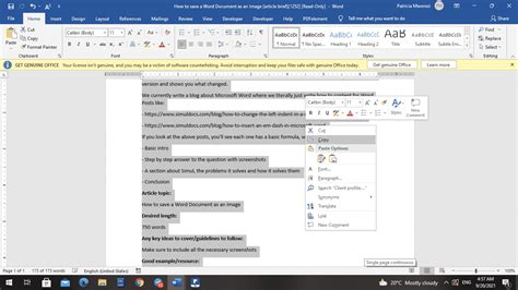 How To Save A Microsoft Word Document As An Image