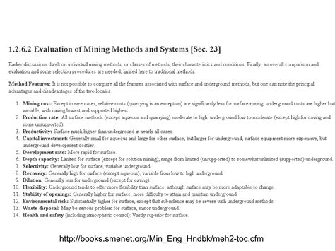 Mining Methods Ppt Commodities Economy