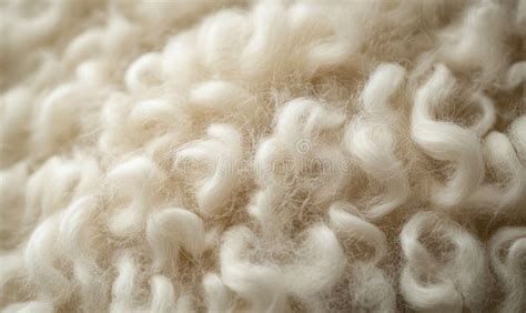 A Close Up Of A Fuzzy White And Curly Wool Stock Illustration