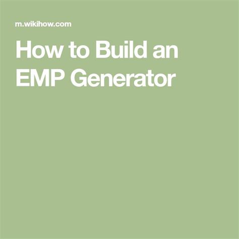 Ways To Build An EMP Generator WikiHow Emp Generator Action Movies