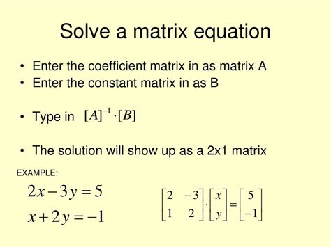 PPT Solving Systems Using Matrices PowerPoint Presentation Free Download ID