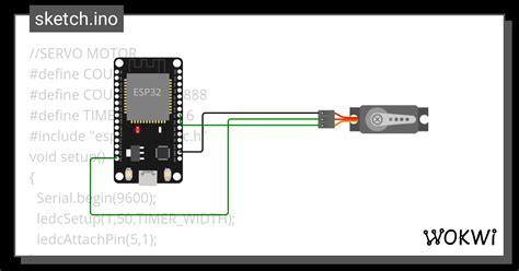 Servo Motor Wokwi Esp32 Stm32 Arduino Simulator