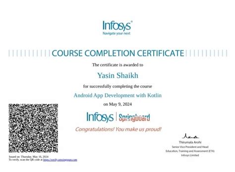 Yasin Shaikh On Linkedin Hello Everyone Thanks To Infosys Springboard For Give Me This