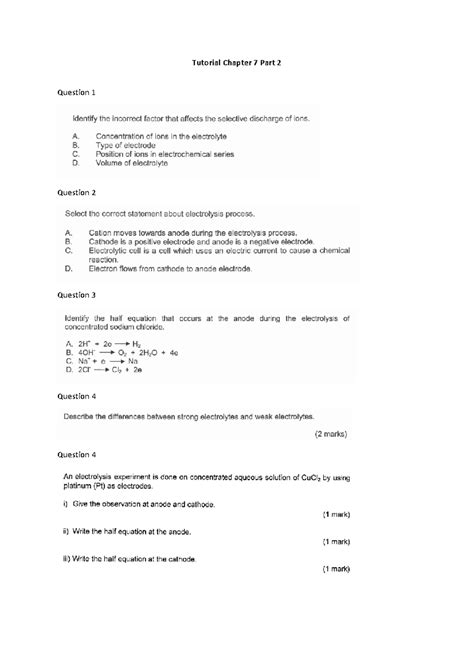 Tutorial Chapter 7 Part 2 Chemistry Tutorial Chapter 7 Part