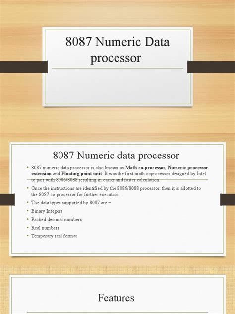 8087 Numeric Data Processor Pdf Central Processing Unit Computer Engineering