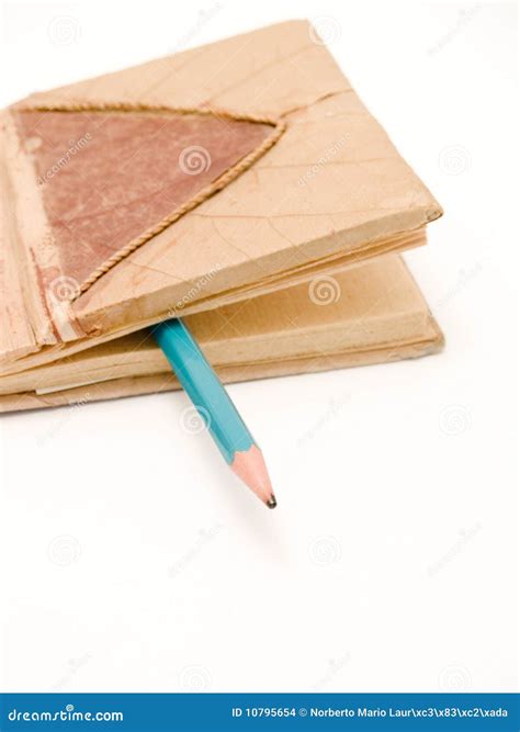 Notepad And Pencil Stock Photo Image Of Paper Background