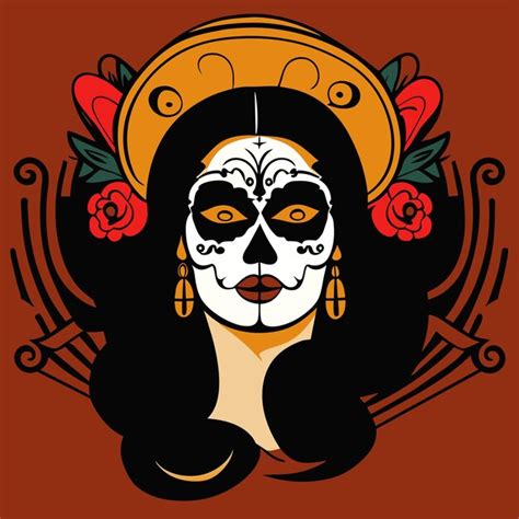 Premium Vector Day Of The Dead Muertos Girl Illustration Of Dia De