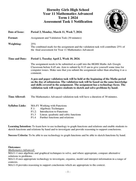 mathematics advanced assignment 2024 pdf zero of a function function mathematics