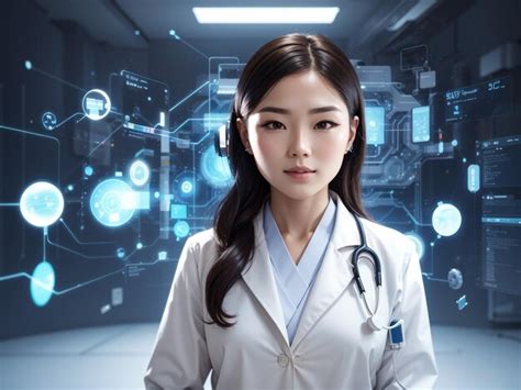 Premium Photo Doctor Using Digital Medical Futuristic Interface