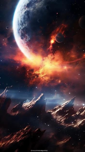 premium ai image planets and space illustration create using